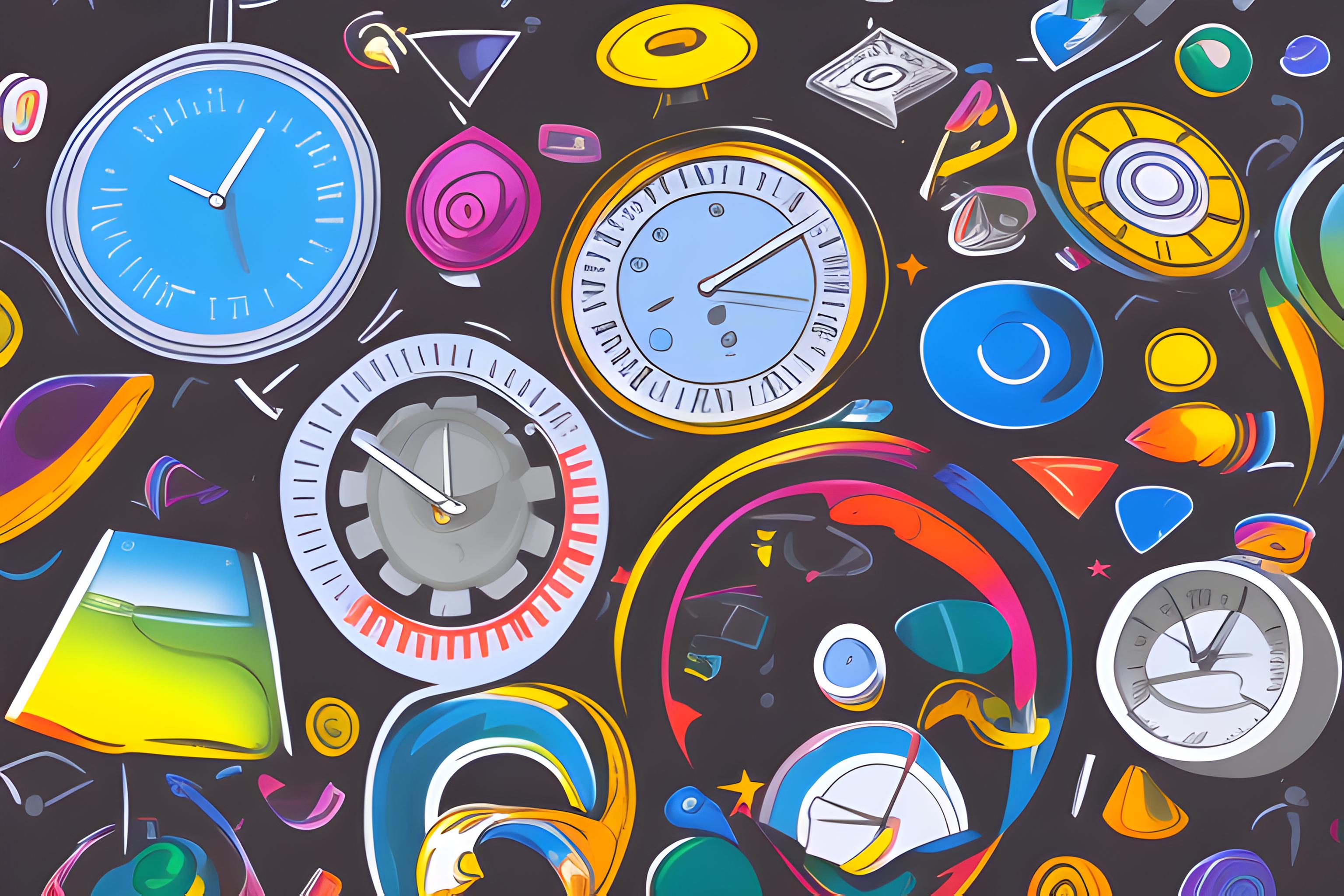 time,stickers,modern,cute | Wallpapers.ai